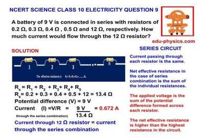 “NCERT Solutions for class 10 Chapter Electricity ; Solution and ...